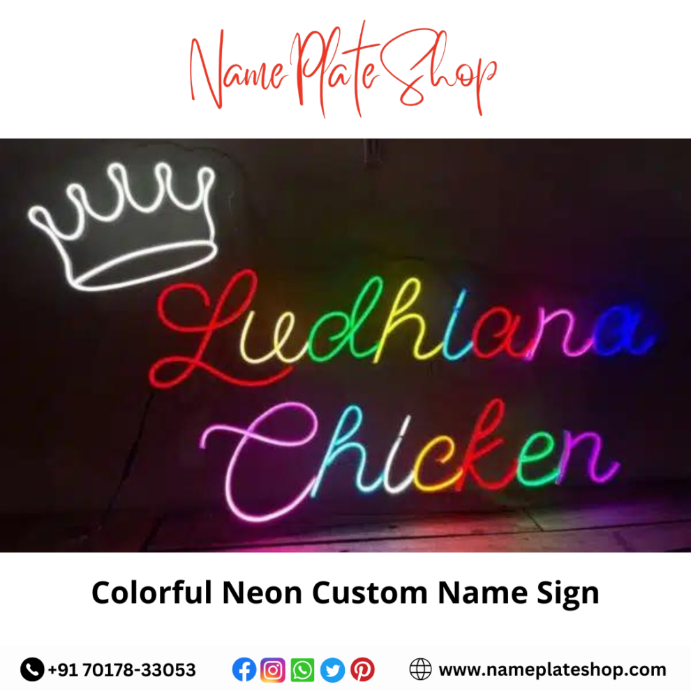 Custom LED Name Board | Illuminate Your Space