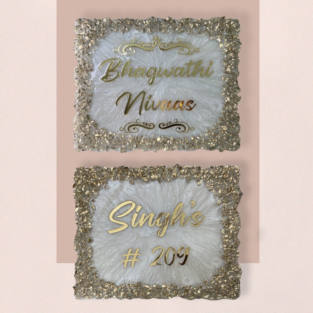Elegant Resin Name Plate from Nameplateshop