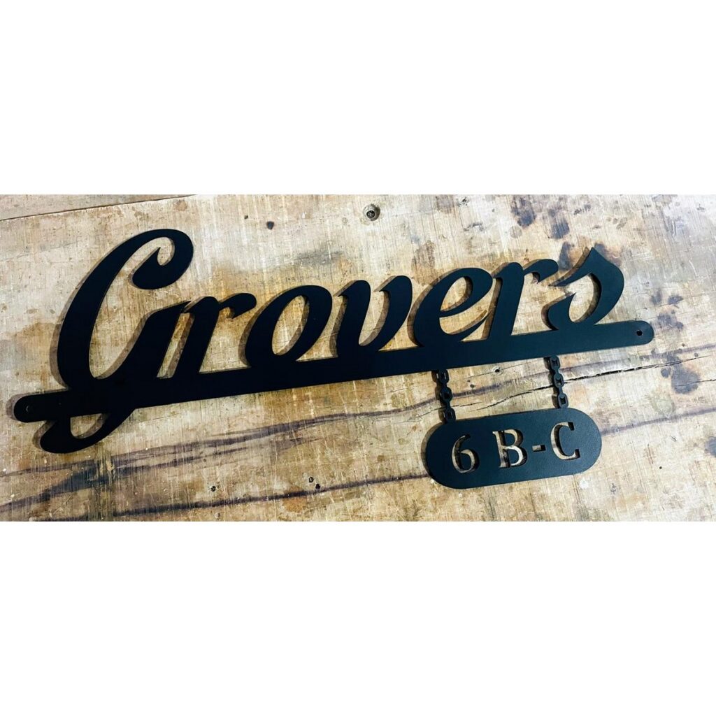 CNC Laser Cut Wall Name Plate | Unique Metal Designed