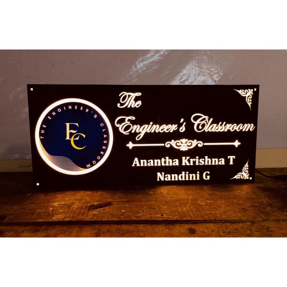 Illuminate Your Space with a Custom Acrylic LED Name Plate