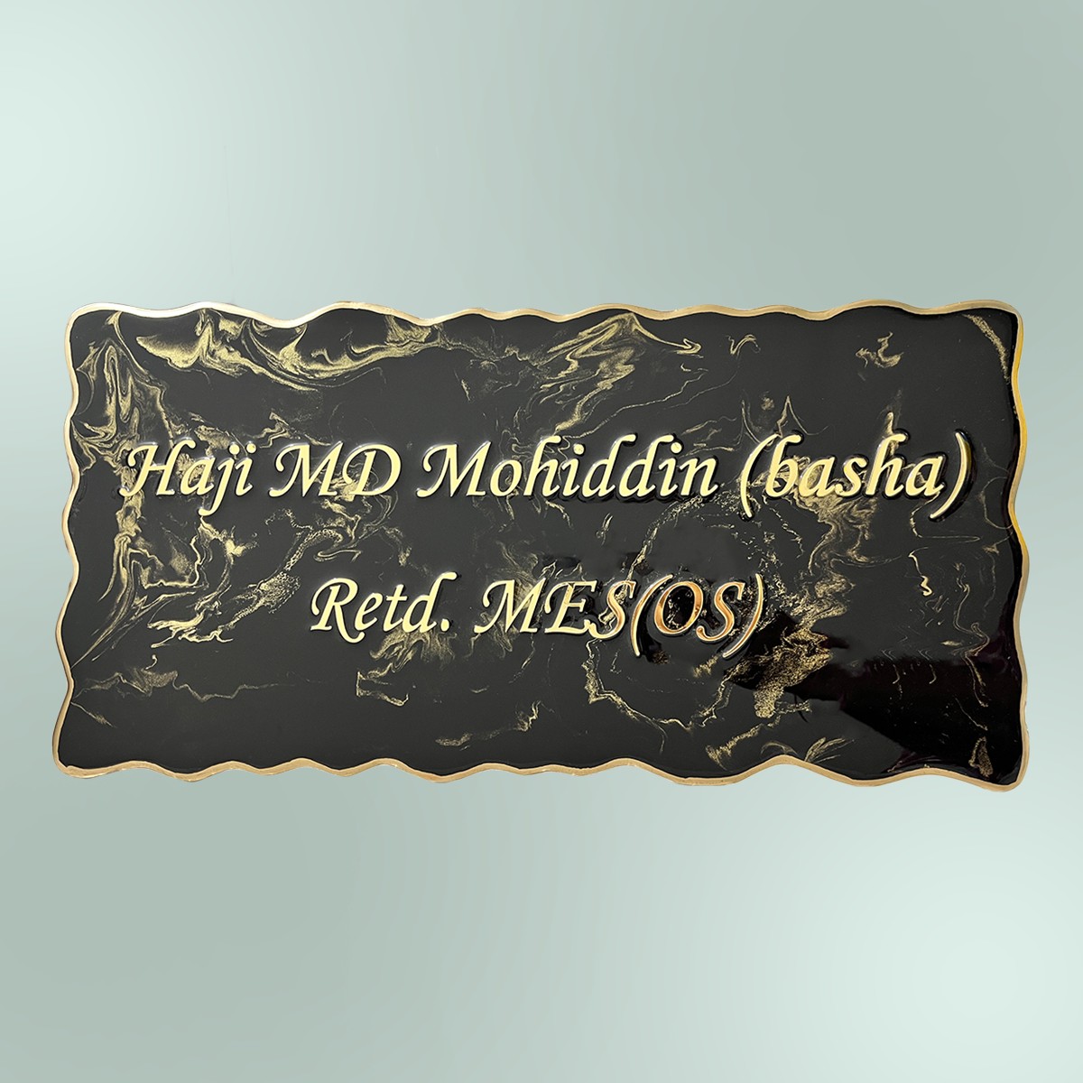 Stylish Resin Modern Name Plate | Elevate Your Home