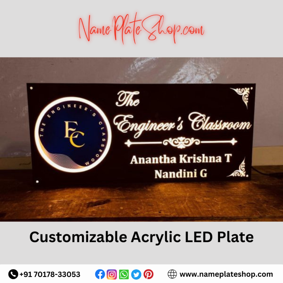 Illuminate Your Space with a Custom Acrylic LED Name Plate