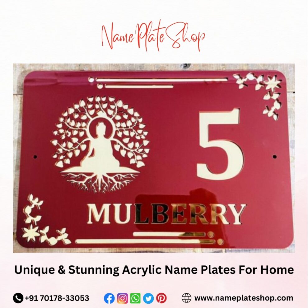 Stunning Acrylic Name Plates | Transform Your Home Entrance