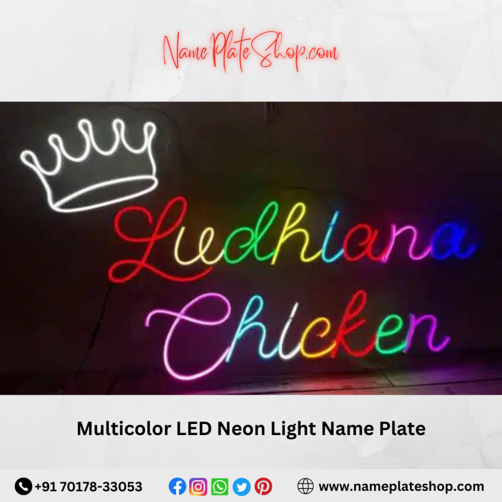 Stunning LED Name Plate for Your Home Entrance
