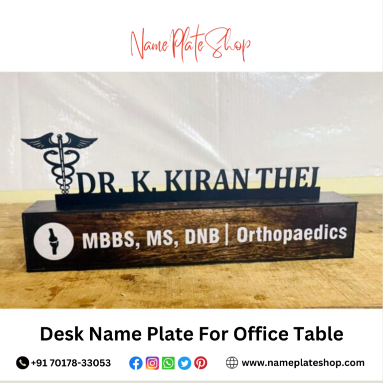 Modern Acrylic Nameplate for Office | Elevate Your Workspace