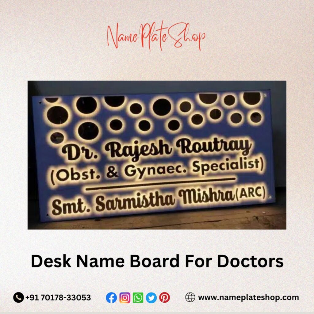 Premium LED Desk Name Board for a Professional Touch