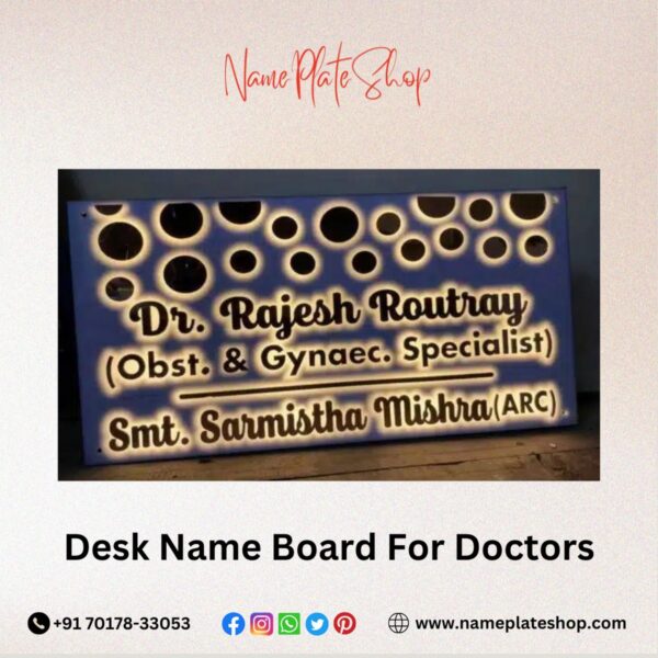 Premium LED Desk Name Board for a Professional Touch