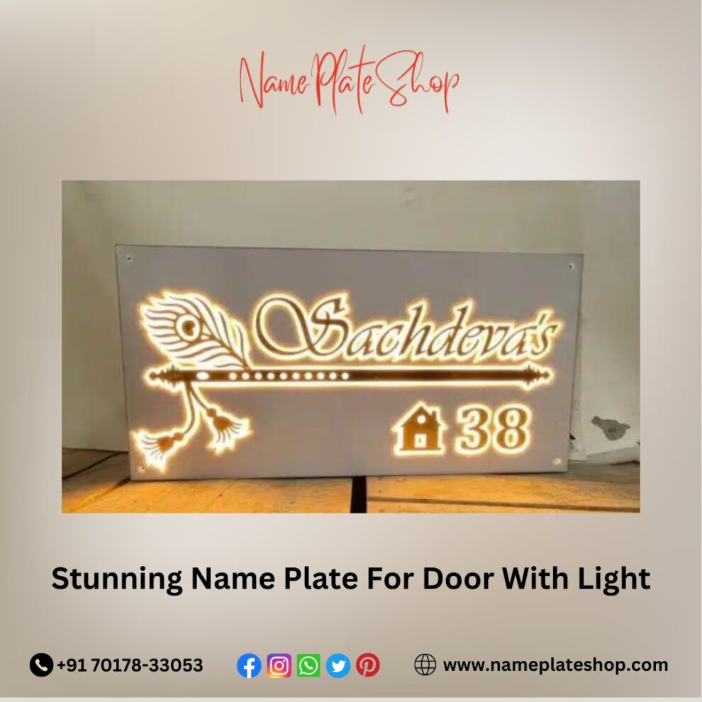 Stunning LED Name Plate for Your Home Entrance