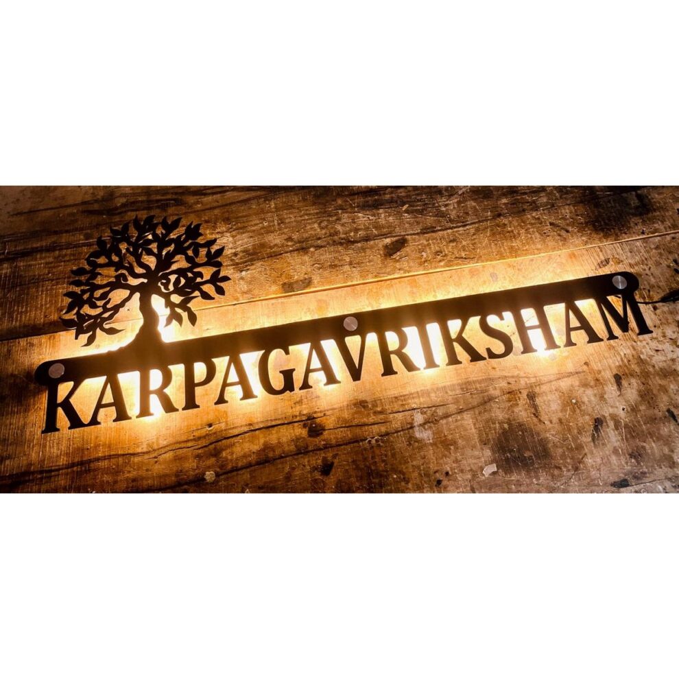 Acrylic LED Name Plate for Home | Custom Glow Designs