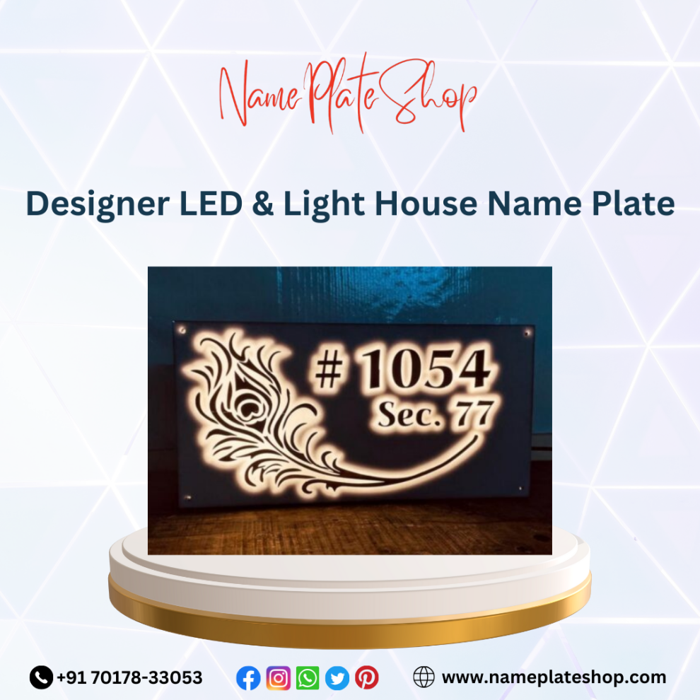Light House Name Plate – Fusion of Style & Illumination