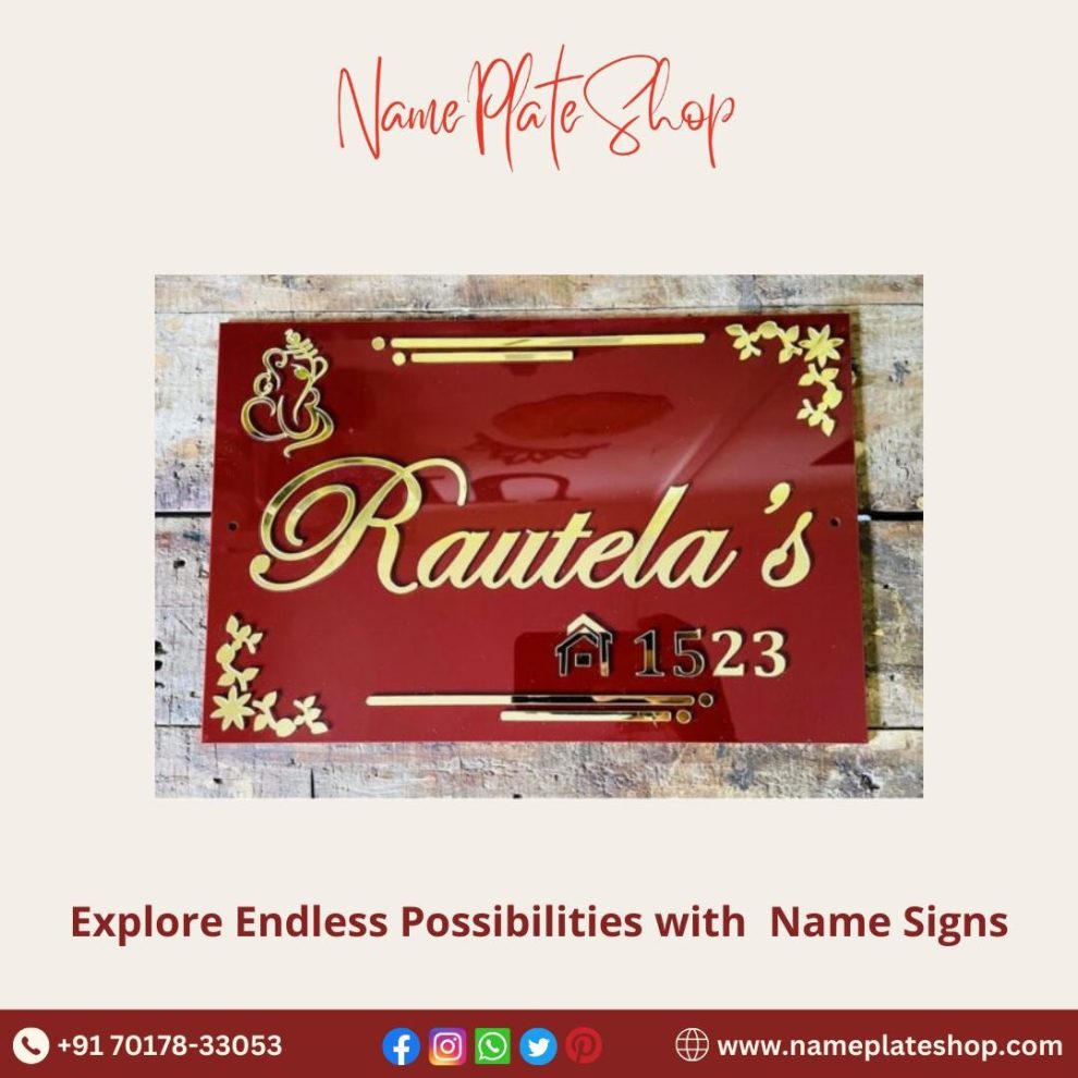 Premium Customized Nameplate – Add a Touch of Elegance