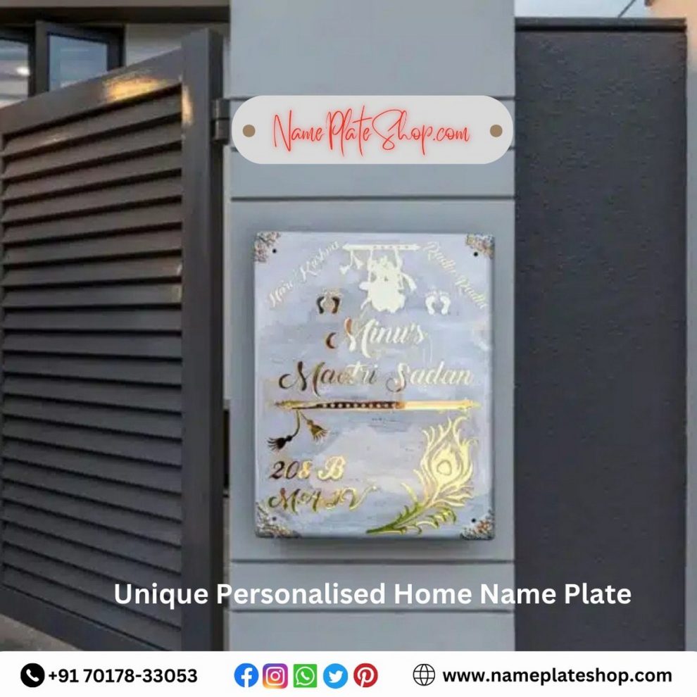 Personalized Home Name Plate | Bring Home Divine Elegance