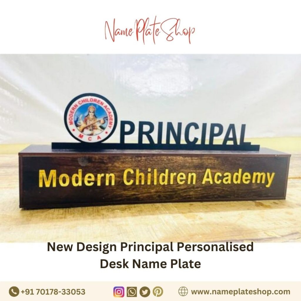 Principal Desk Name Plate | Modern Institutions Command