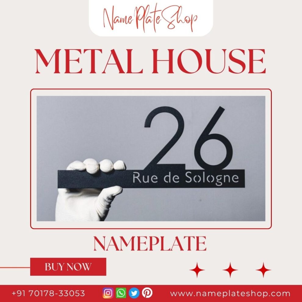 Bold & Sleek: The Metal House Number Plate: Modern Elegance