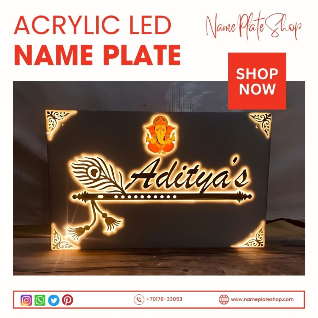 Acrylic LED House Nameplate – Light Up Your Entryway
