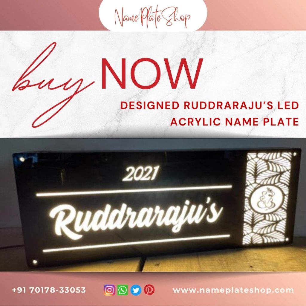 LED Acrylic Name Plate | Custom Backlit Designs - Order Now