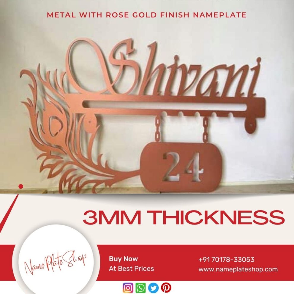 Rose Gold Finish Nameplate : Guide to Elegant Customization