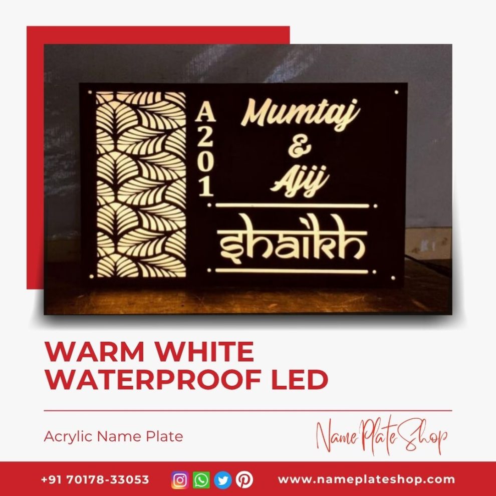 Waterproof LED Acrylic Nameplate – Glow Up Your Home