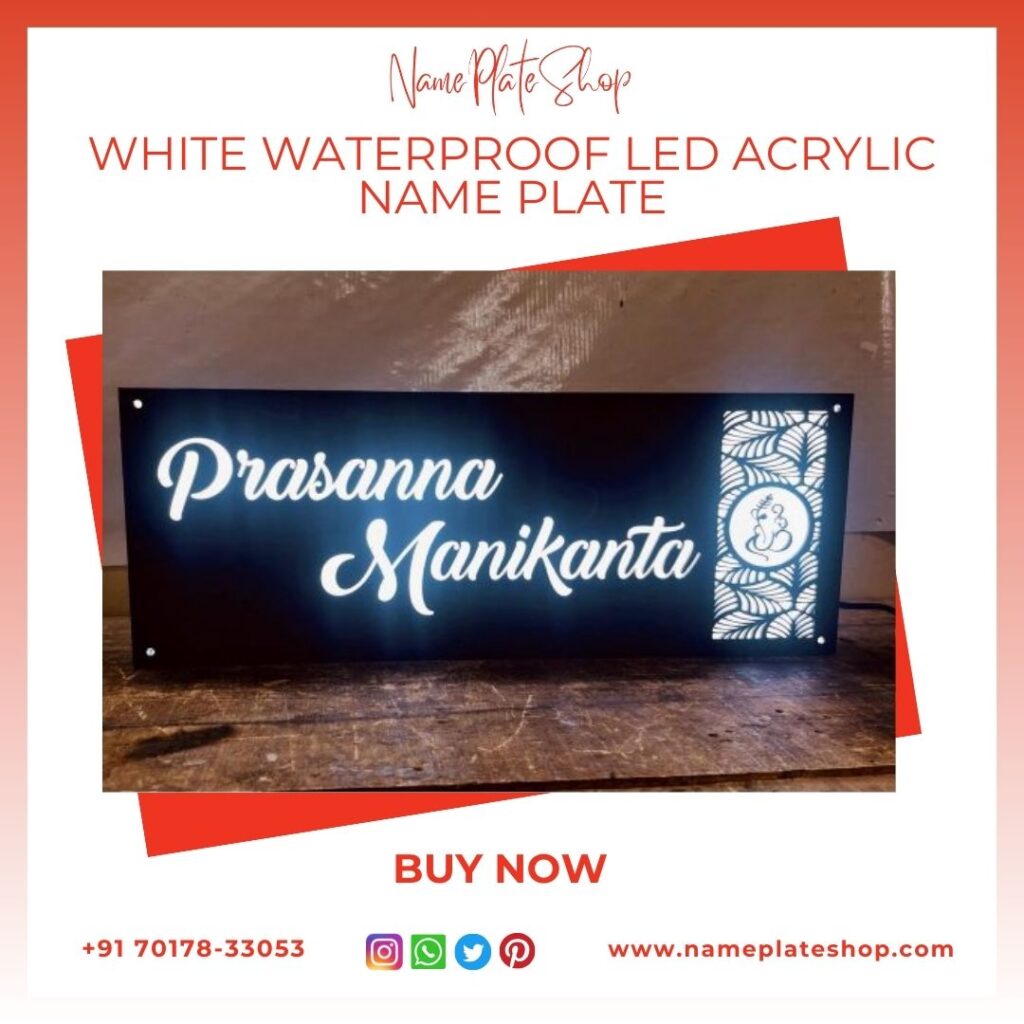 LED Acrylic Name Plate: Stylish, Durable & Modern Choice
