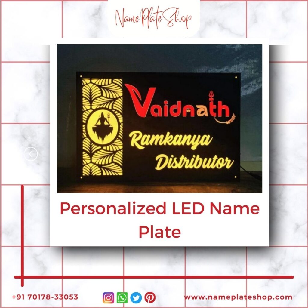 New Extra Personalized LED Name Plate for Home & Office Decor ...