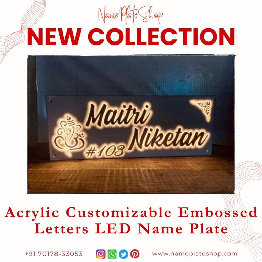 Acrylic LED Name Plate – Illuminate Your Entrance with Style