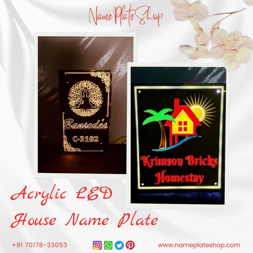 Acrylic LED House Name Plate | Manufacturer & Supplier