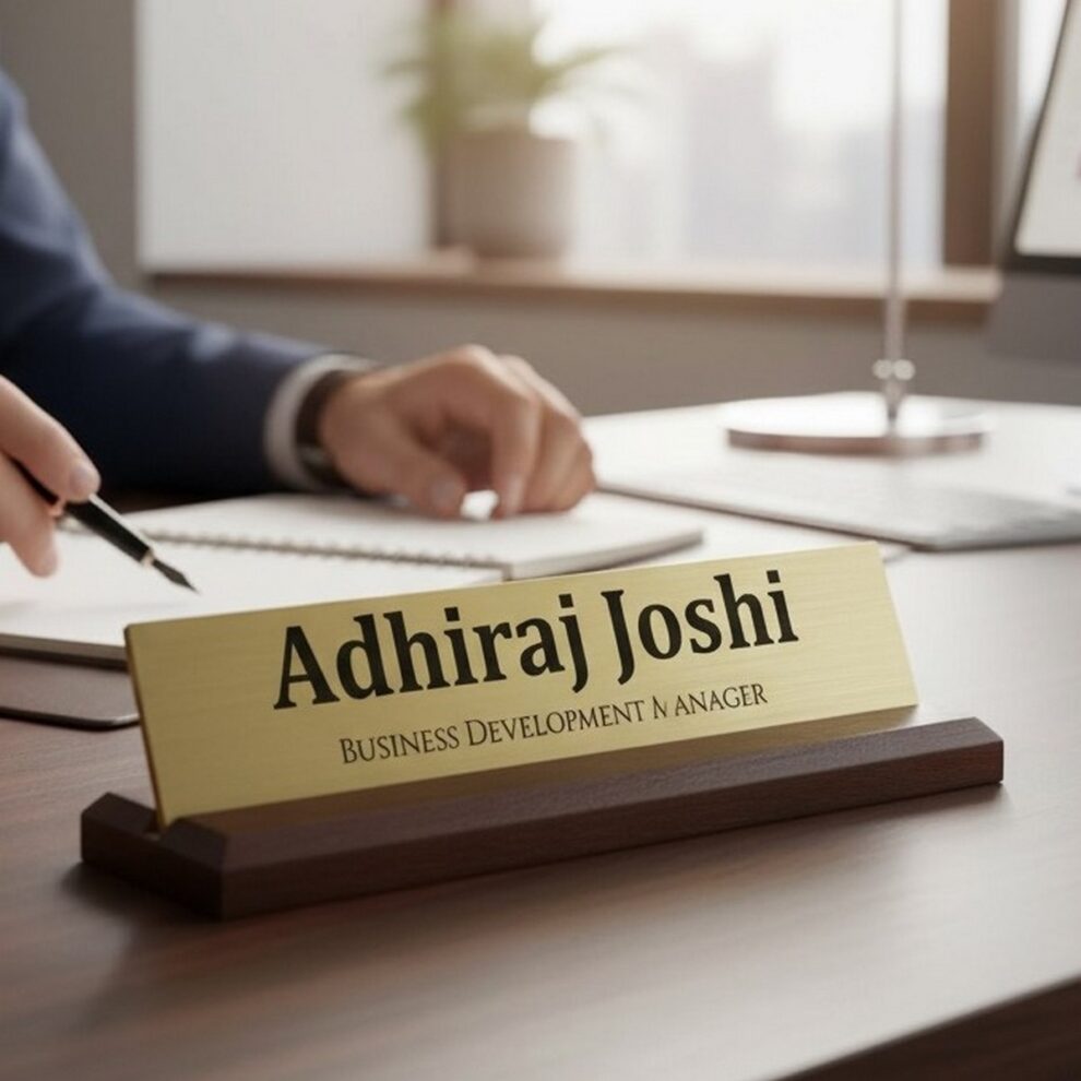 Customized Desk Name Plates – Professional & Office Branding