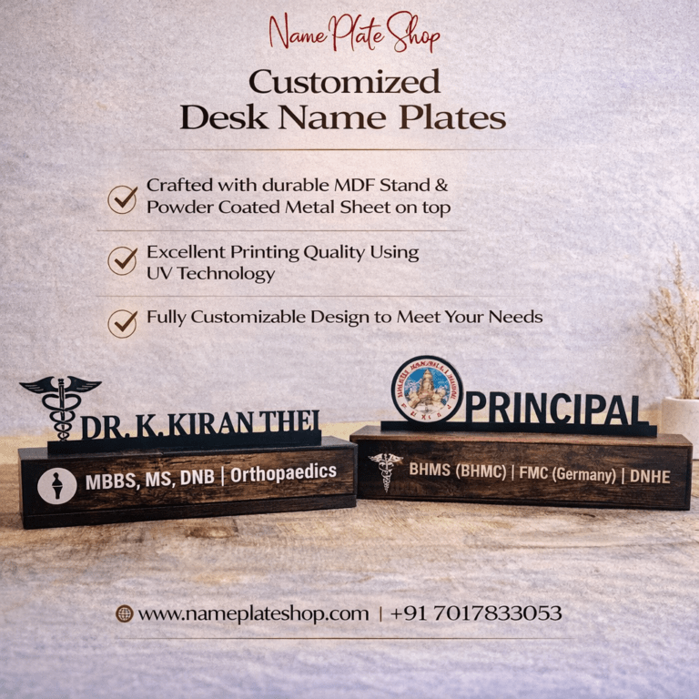 Customized Desk Name Plates – Professional & Office Branding
